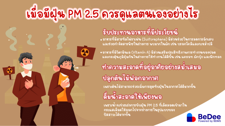 PM 2.5 ค่าฝุ่นละอองอันตราย ตัวร้ายทำลายสุขภาพที่ต้องระวัง - BeDee