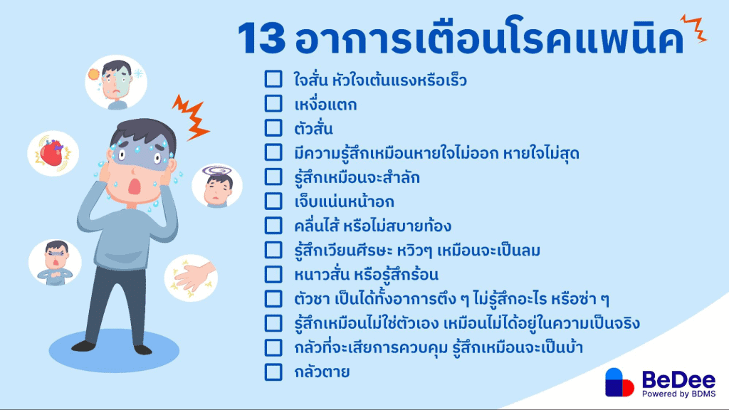 โรคแพนิค แบบทดสอบ (Panic Disorder) ประเมินอาการแพนิคเบื้องต้น - BeDee