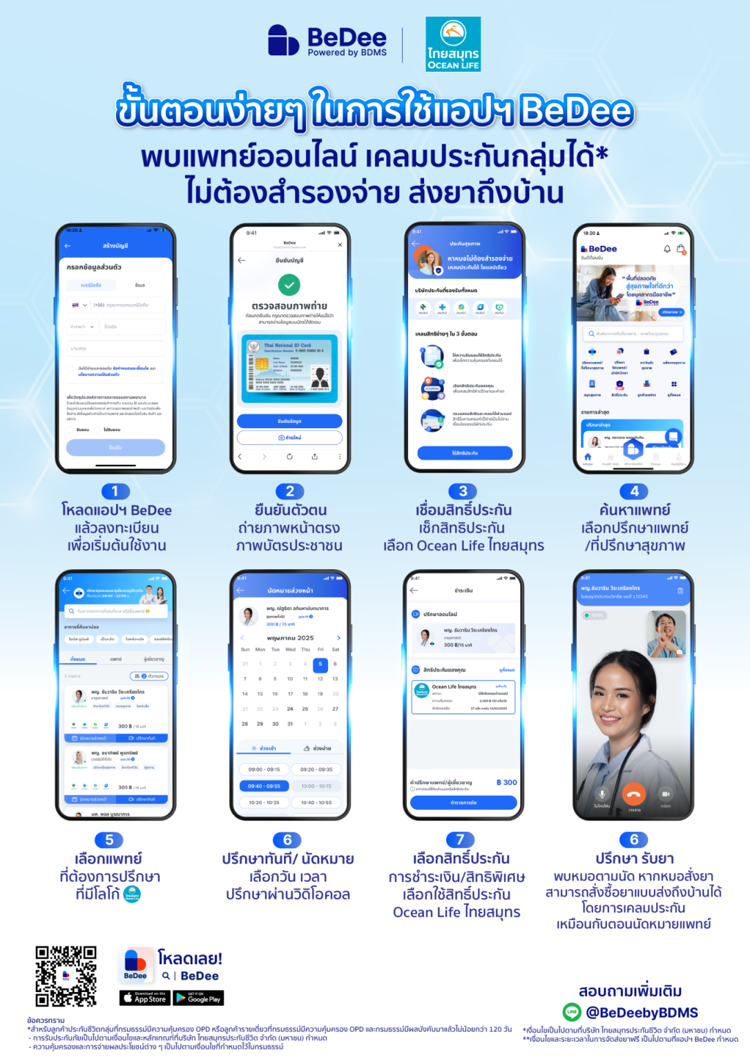 เคลม OPD ไม่ต้องสำรองจ่าย Ocean Life Insurance ไทยสมุทร
